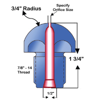 Extended Full Radius Nozzle Tips Steel